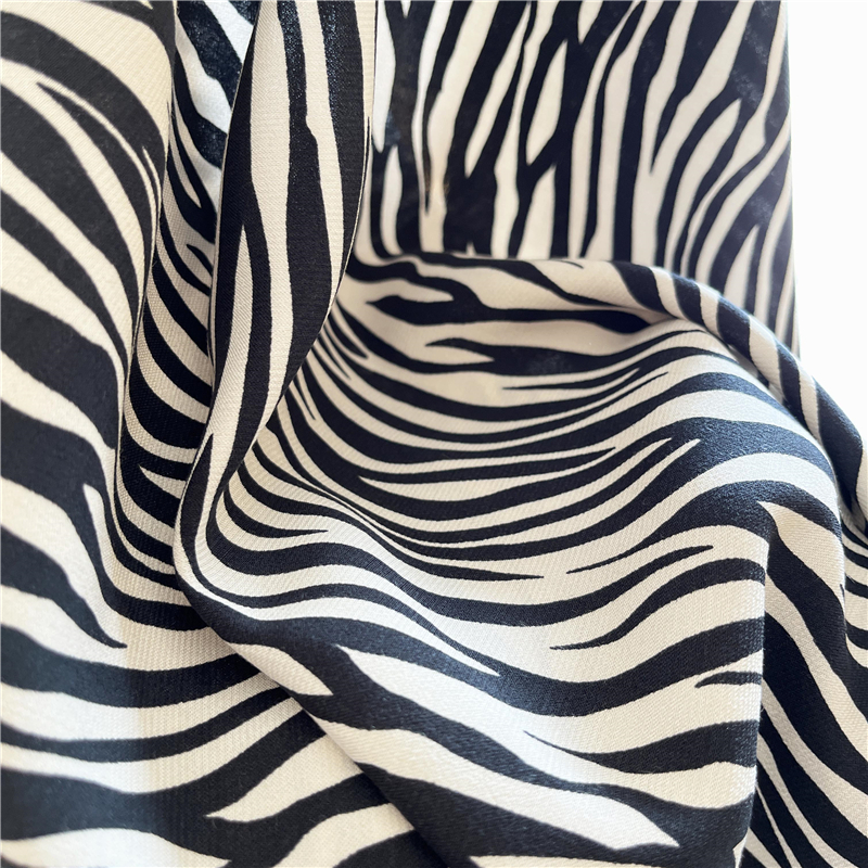 Custom 56 rayon 44 viscose satin Animal print zebra animal print fabric ...